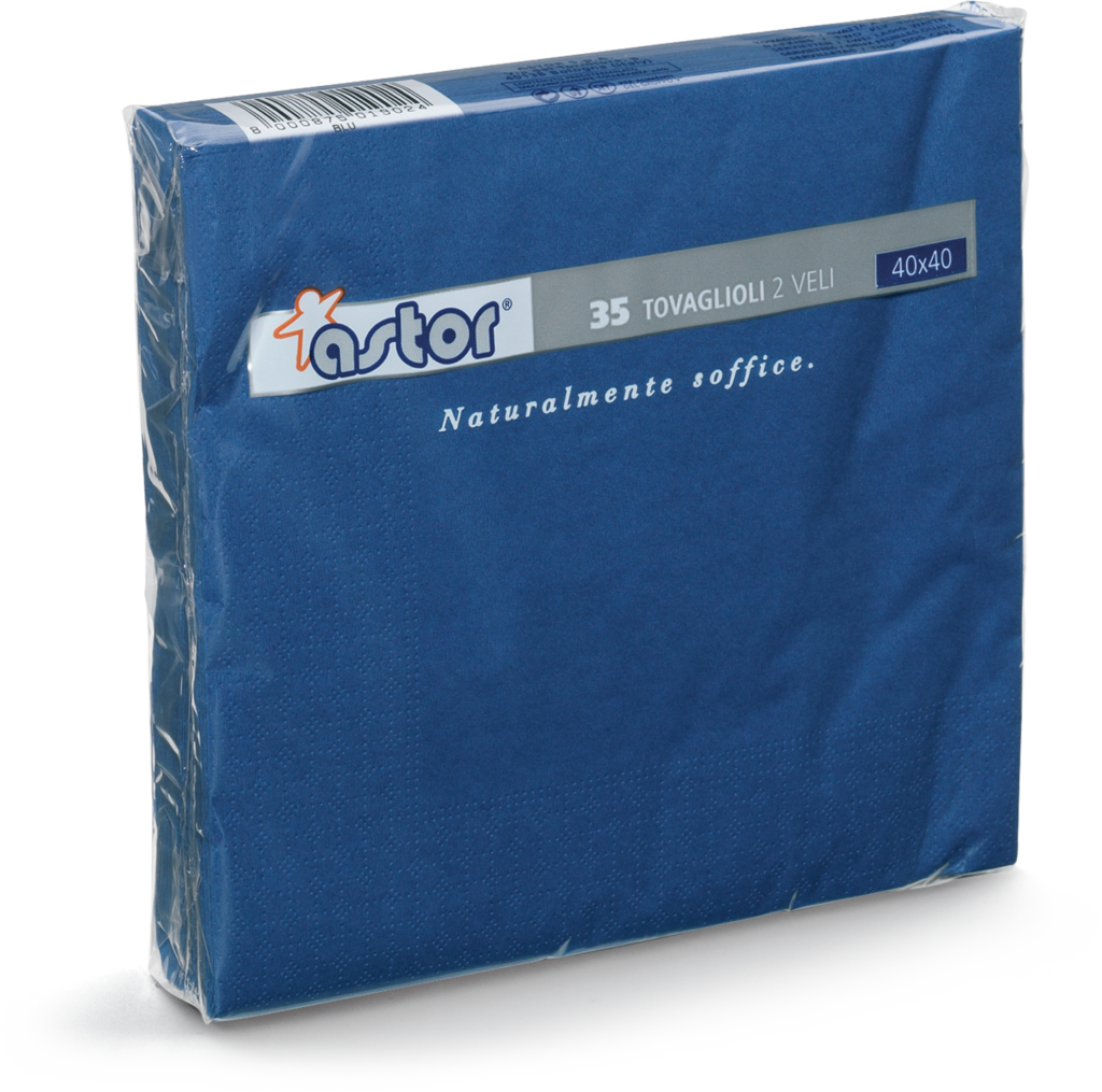 Tovaglioli 40x40 2 veli Blu notte - Astor Carta